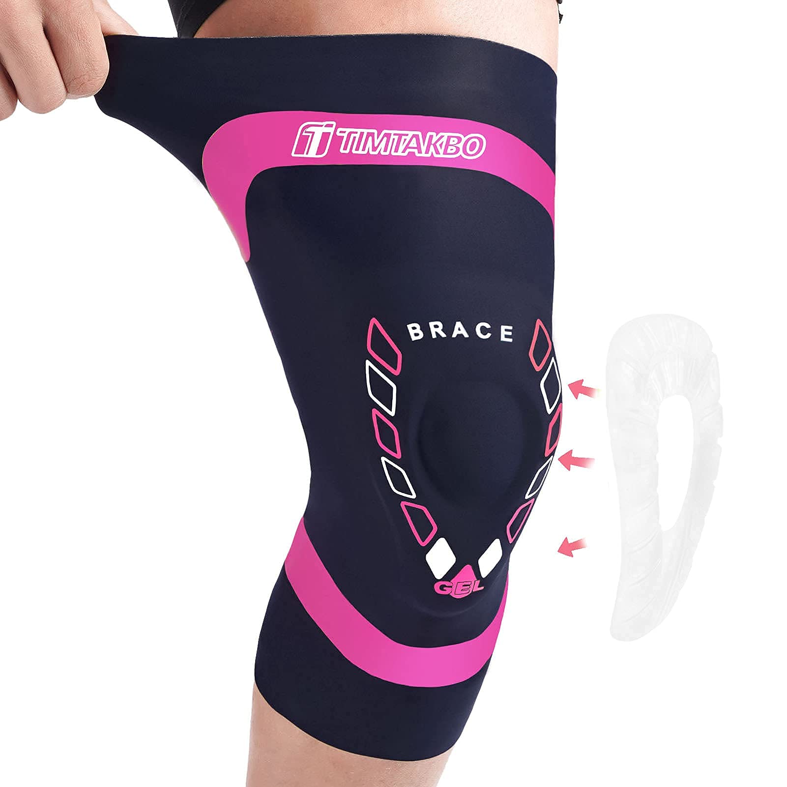 Compression Knee Sleeve for Women & Men With Gel Patella Pad,Plus Size Knee Support,Knee Braces for Working Out,Running,Hiking,Jogging,Arthritis,ACL.1 Pack(Red/S,fit upper 14-15.75,lower 12.25-13.5")
