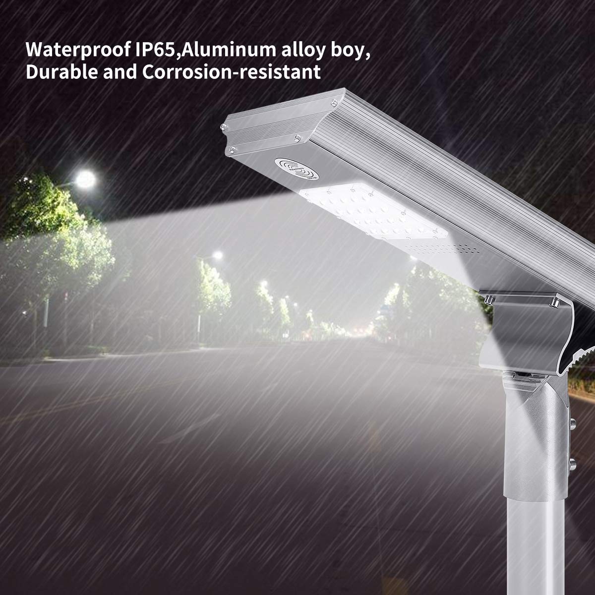 BETAULIFE 20W Solar Street Lights, Solar Street Light Dusk to Dawn with Remote Control,All in one Solar Area Lighting with PIR Motion Sensor and Light Sensor,for Yard,Garden,Parking Lot