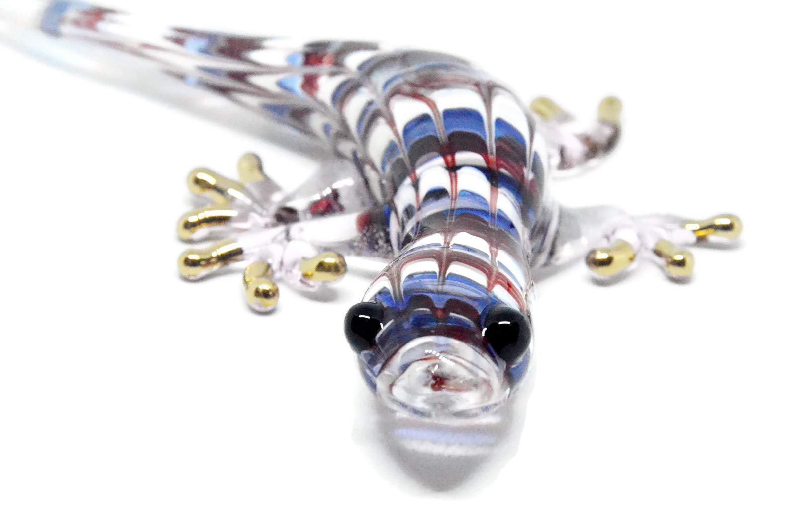 Salamander Lizard Handmade Glass Figurines Murano Glassblowing Art Animal Figure Crystal Reptile Home Decor Garden Ornaments.