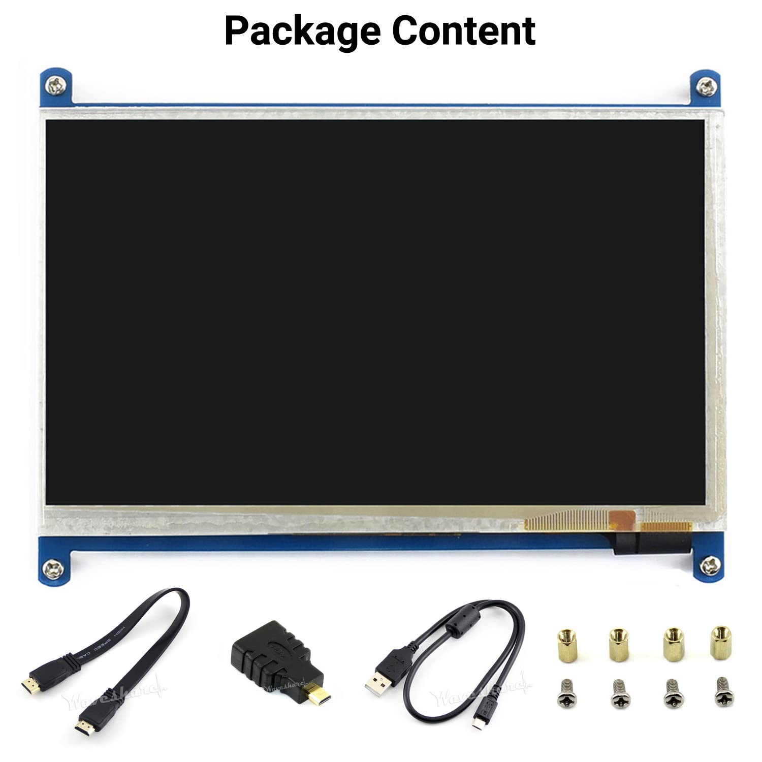 Waveshare 7inch HDMI LCD B for Various Systems Raspberry Pi/Raspberry Pi 3 Model B+ 800x480 Rev3.1 Capacitive Touch Screen LCD Display HDMI Interface.