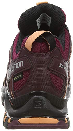 Salomon Women's Trail Running Sneaker, Burgundy Rhododendron Winetasting Cantaloupe, 7.5