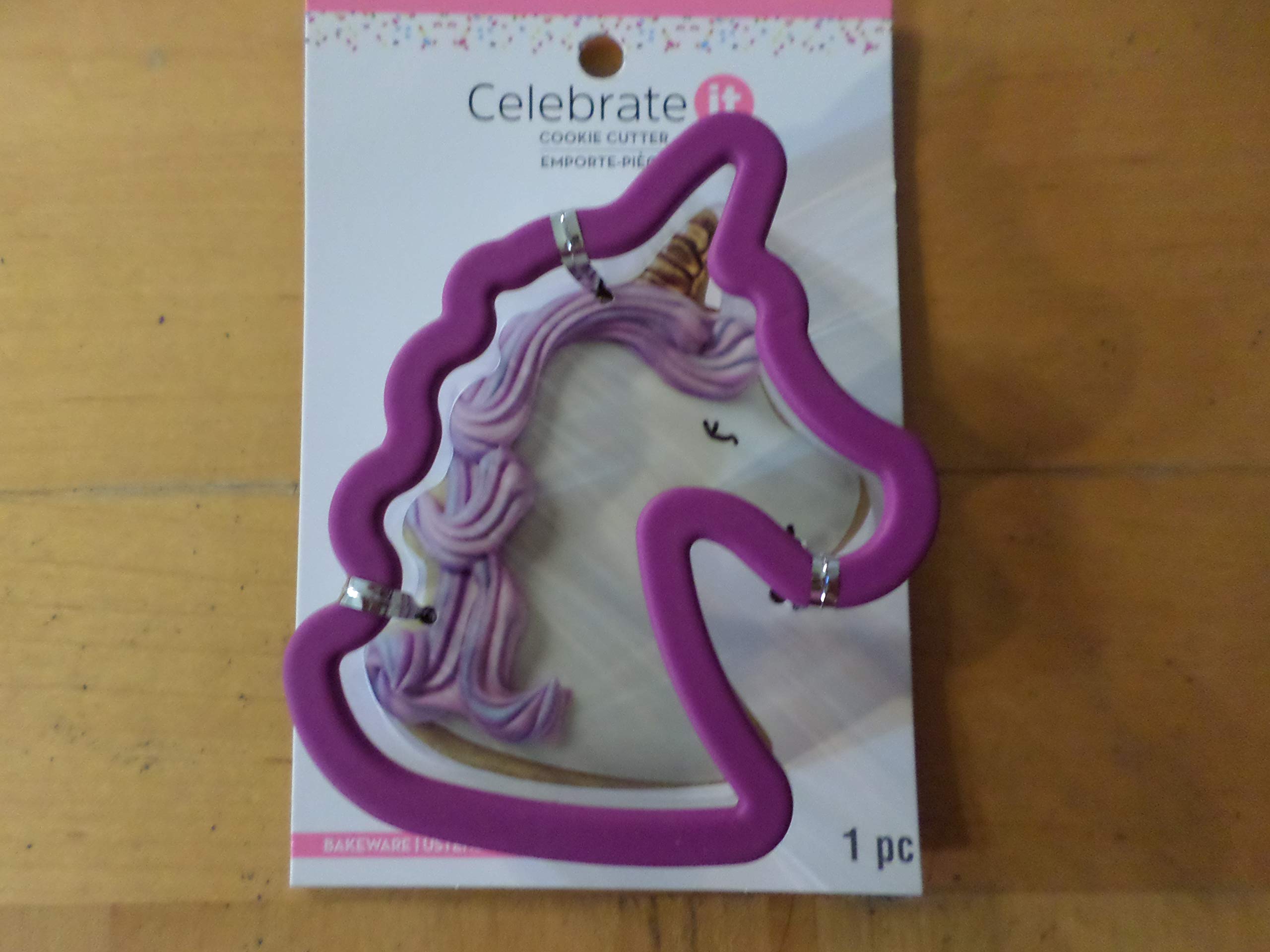Celebrate It Grippy Plastic Unicorn Cookie Cutter - 3.5" W x 4.25" T