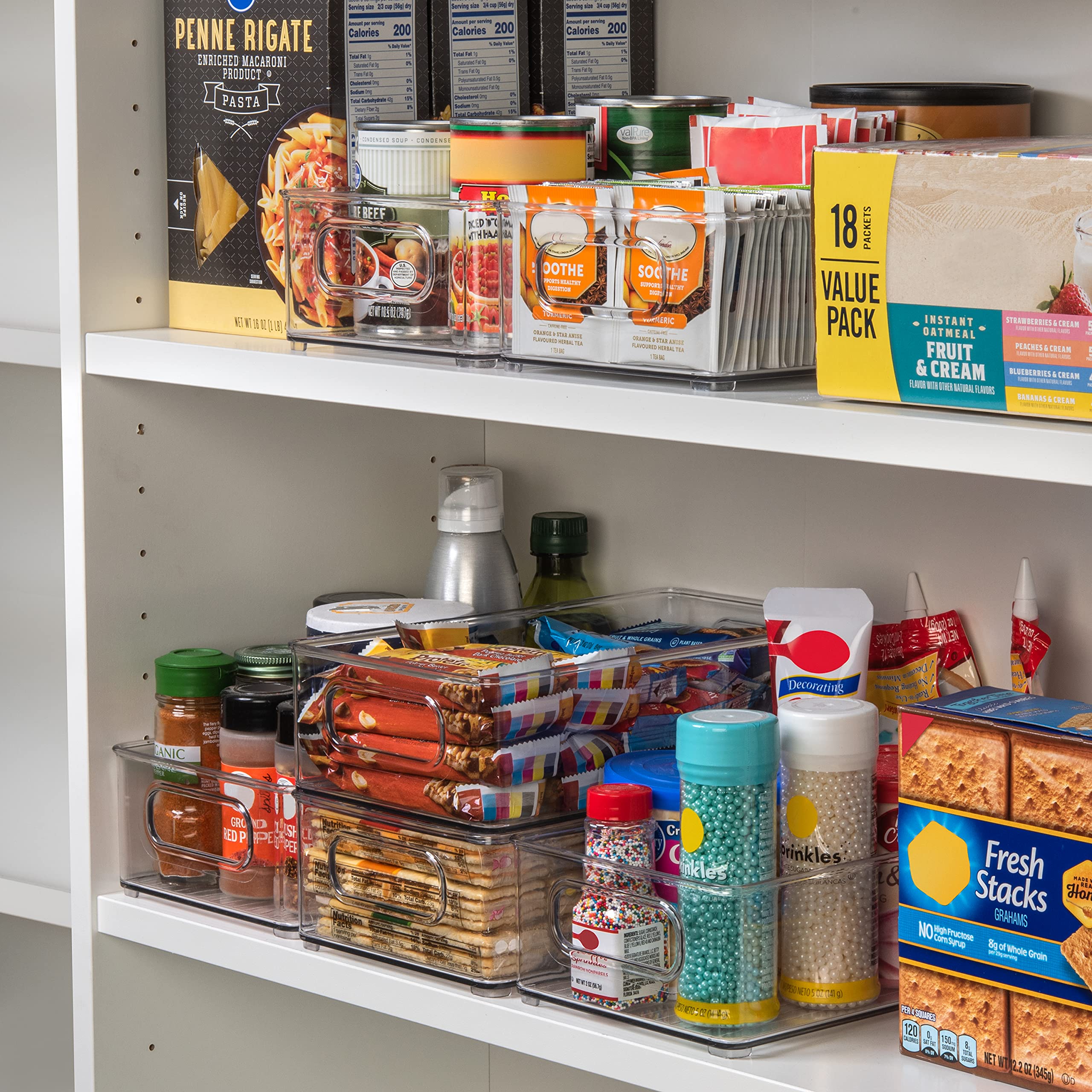 ClearSpace Plastic Storage Bins β Perfect Kitchen Organization or Pantry Storage β Fridge Organizer, Pantry Organization and Storage Bins, Cabinet Organizers