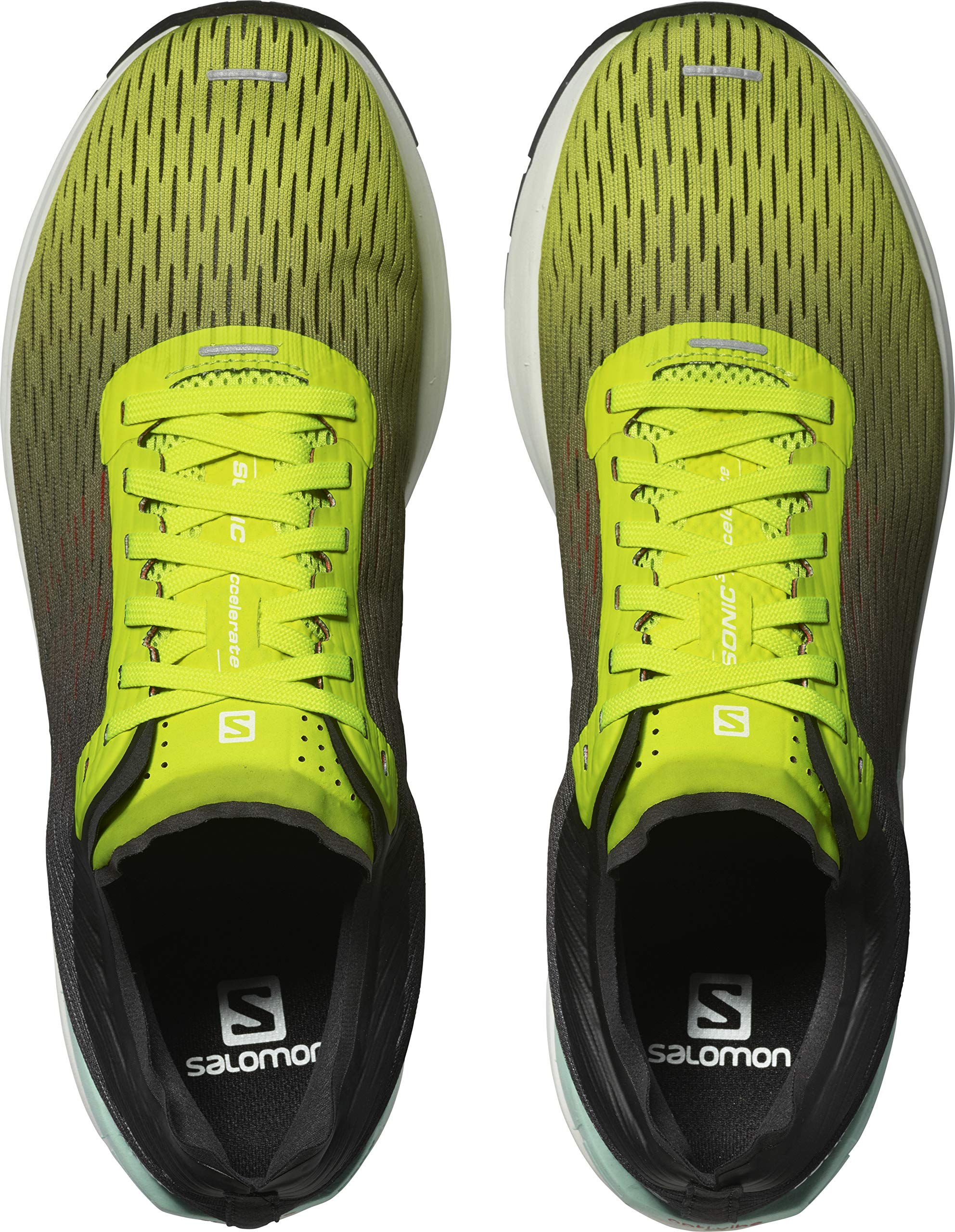 Salomon Sonic 3 Accelerate Road Running Shoes for Men, Safety Yellow/White/Black, 11.5
