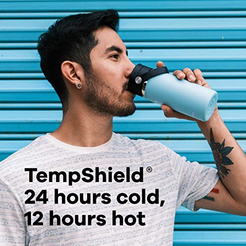 Hydro Flask Wide Mouth Bottle with Flex Sip Lid - Insulated Water Bottle Travel Cup Coffee Mug White 20 oz