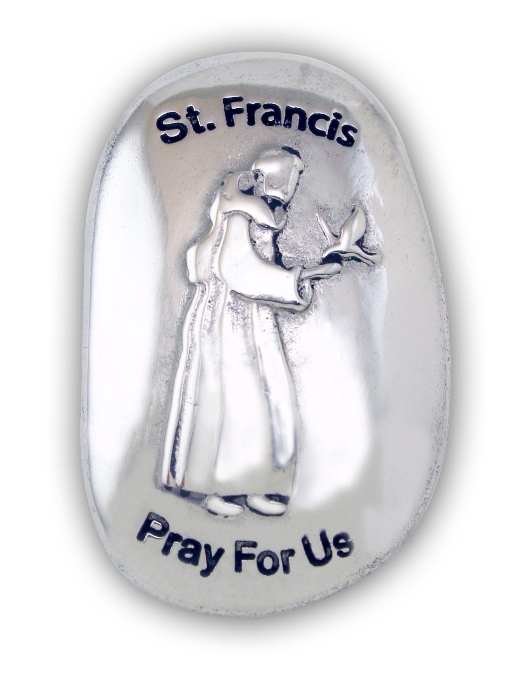 Cathedral Art (Abbey & CA Gift St. Francis Patron Saint Thumb Stone, 1-1/2 x 1 Inch, Multicolored
