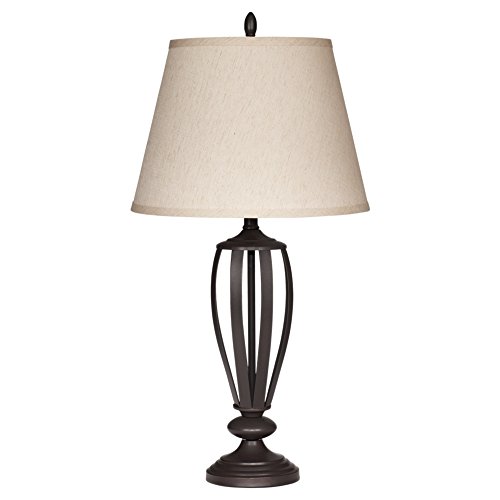 Signature Design by Ashley Mildred Modern Bronze Metal Table Lamp, 2 Count, 29.75", Almost Black
