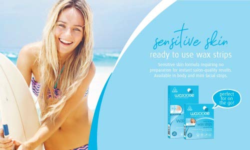 Waxxxie Ready To Use Body Strips 20pk Professional Large Pre Waxed Strips for Salon Quality Waxing from your Home
