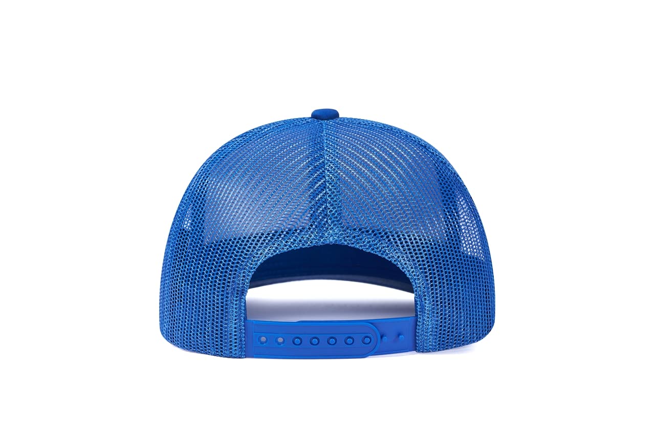 Custom 112 Hat Adjustable Snapback Baseball Cap Add Your Text/Logo and Design Front Here, Custom Your Own Unisex Trucker Hat Blue