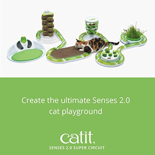 Catit Senses 2.0 Super Circuit Interactive Cat Toy - 12-Piece Closed-Track Ball Toy for All Breed Sizes