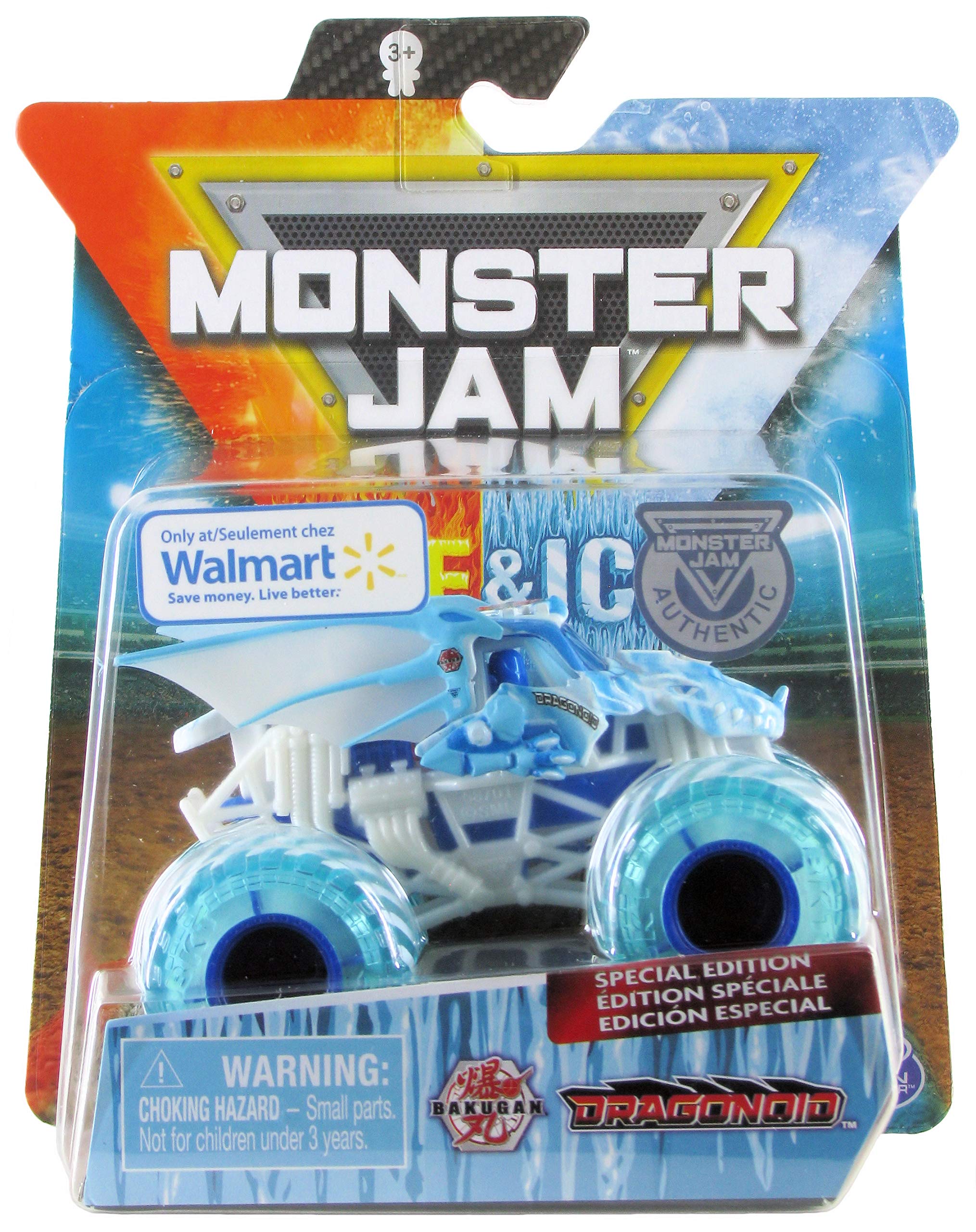 Monster Jam 2020 Fire & Ice Exclusive Dragonoid Ice 1:64 Scale Diecast by Spin Master