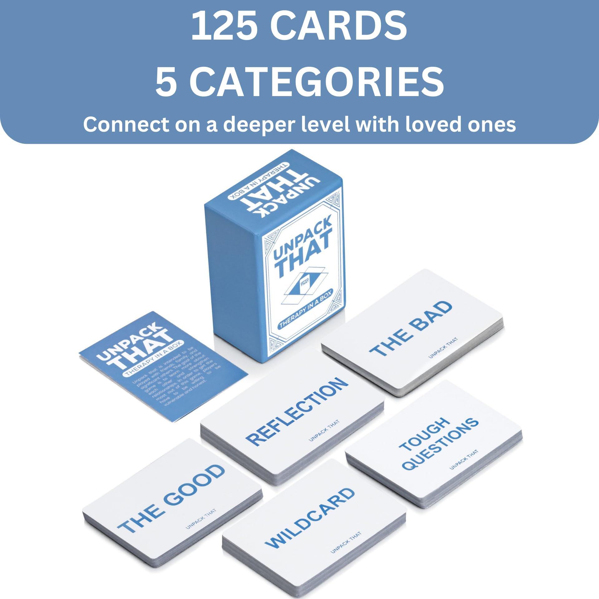 UNPACK THAT Conversation Cards Couples Game - Deep Relationship Questions for Couples, Families & Friends | 125 Cards for Communication & Intimacy Building