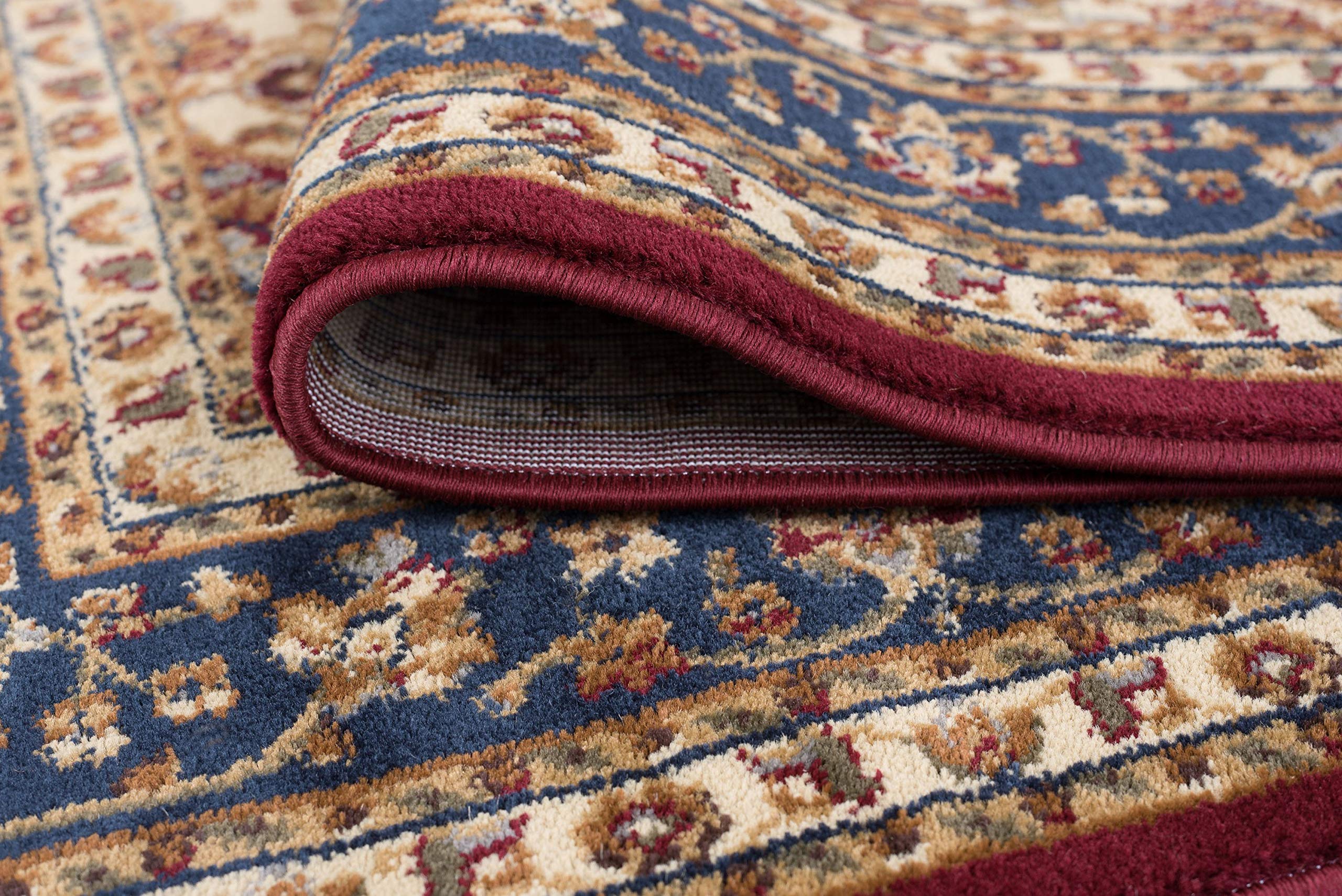 Kirsten Traditional Oriental Red Oval Area Rug, 5' x 7' Oval