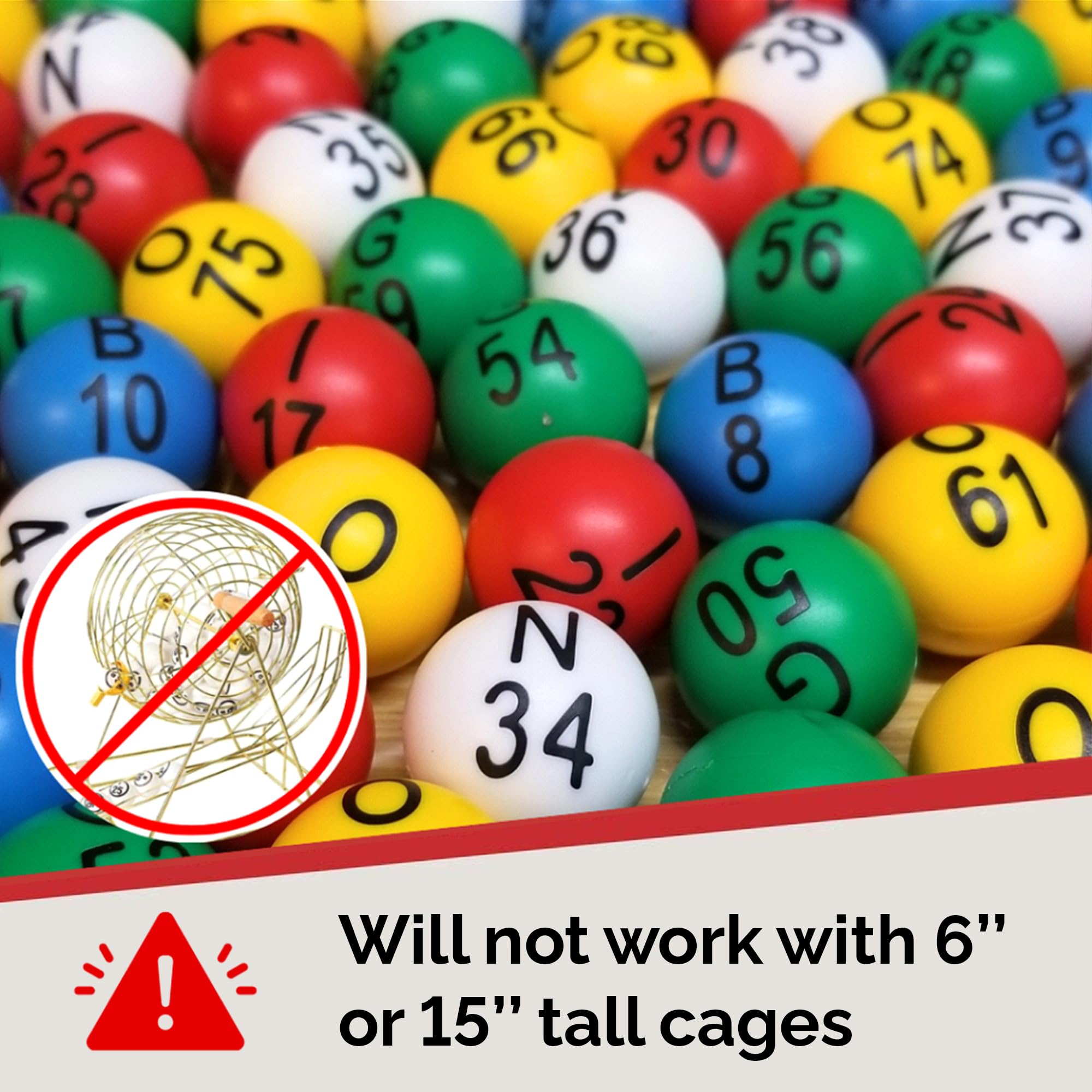 MR CHIPS Bingo Master Board and Easy Read 7/8" Bingo Balls with Fade and Scratch Resistant Large Numbers and Large Letters That Will Never Rub Off
