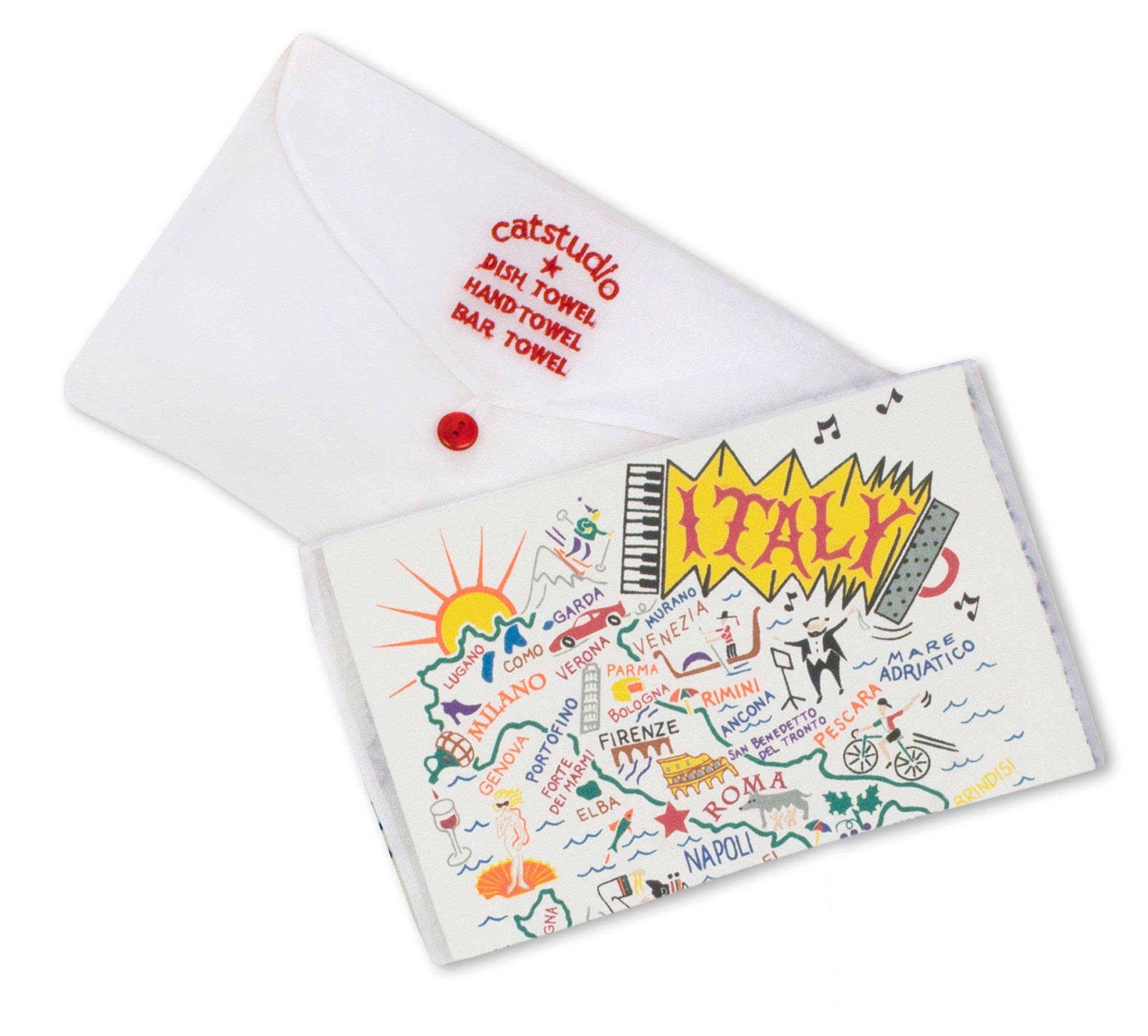Catstudio Italy Dish & Hand Towel | Great for Kitchen, Bar, & Bathroom