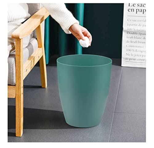 Gereen 2 Gallon Small Trash Can,Oval Small Trash Bin Wastebasket for Bathroom Bedroom Kitchen Countertop Under Sink (2 Pack, Blue+Green)