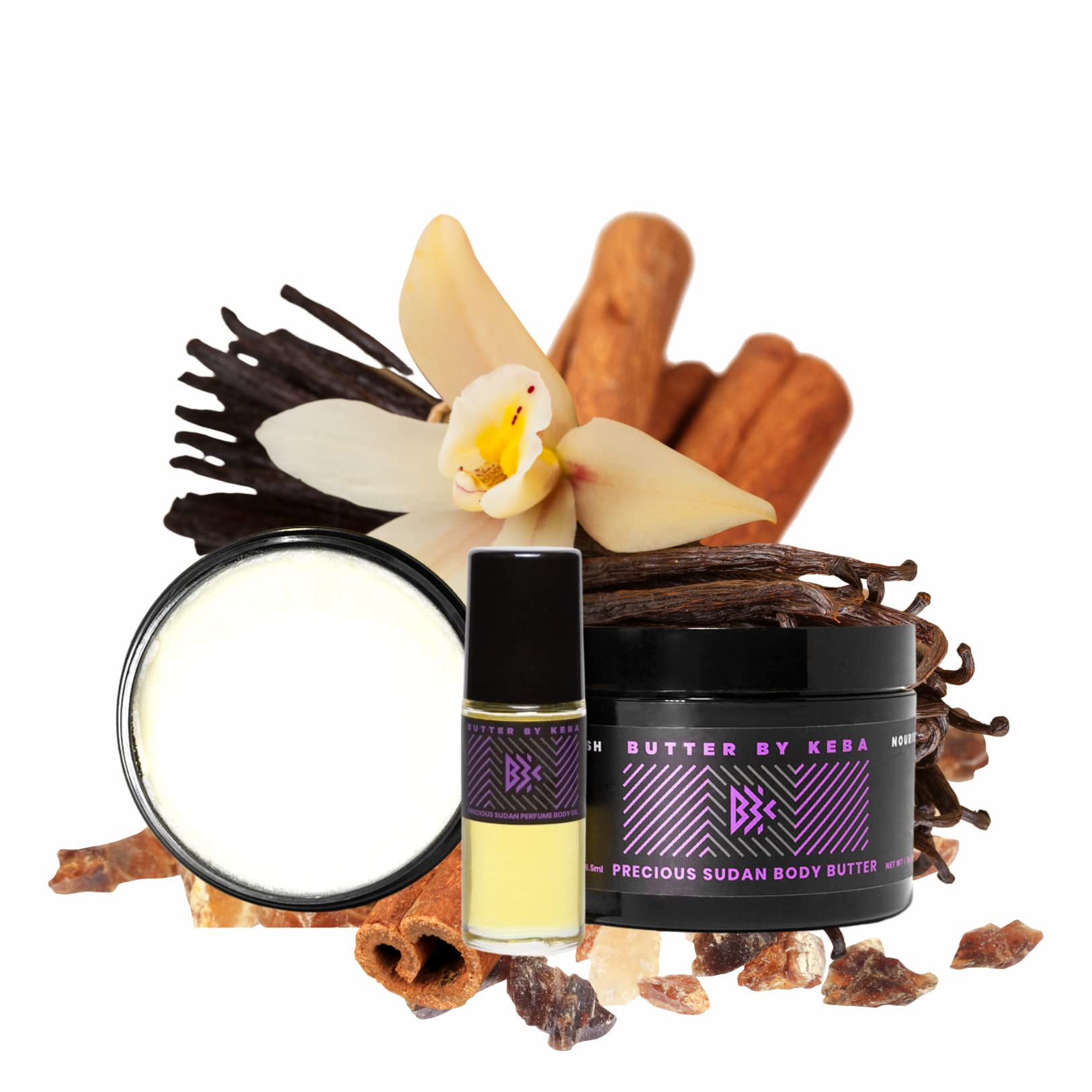 Butter by Keba Precious Sudan Luxury Body Care Gift Duo Vanilla Sandalwood Frankincense