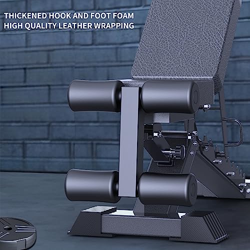 K KINGKANG Adjustable Weight Bench, 1100 LB Weight Capacity Heavy-duty Workout Bench, Extended Head, and Neck Protection Design, Foldable Flat/Incline/Decline Exercise Multi-Purpose Bench for Home Gym