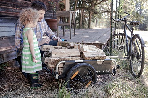 Burley Flatbed, Aluminum Utility Cargo Bike Trailer , Black