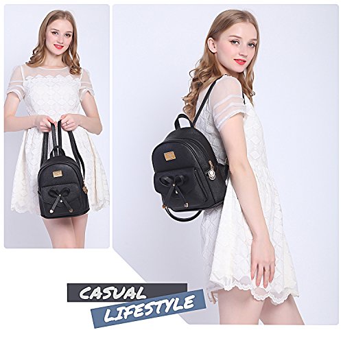 LCFUN Cute Mini Leather Backpack Fashion Small Daypacks Purse for Girls and Women