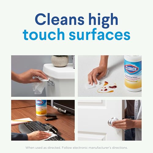 Clorox Disinfecting Wipes, Bleach Free Cleaning Wipes, Crisp Lemon, 35 Count (Package May Vary)