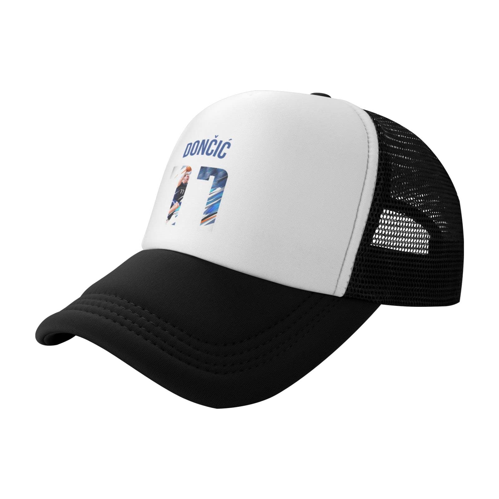 Dallas-Luka-Doncic-#77-Basketball Fans Hats Baseball Cap Baseball Hat Unisex Adjustable Fashion Outdoors Mesh Hat Sunhat Black