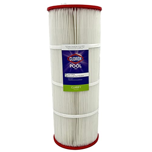 Clorox Silver Edition Advanced Pool Filter | Replacement for Predator 100, Pentair Clean & Clear 100, Unicel C-9410, Pleatco PAP100-4, Filbur FC-0686, and More | 100 sq ft Pleated Filter Media