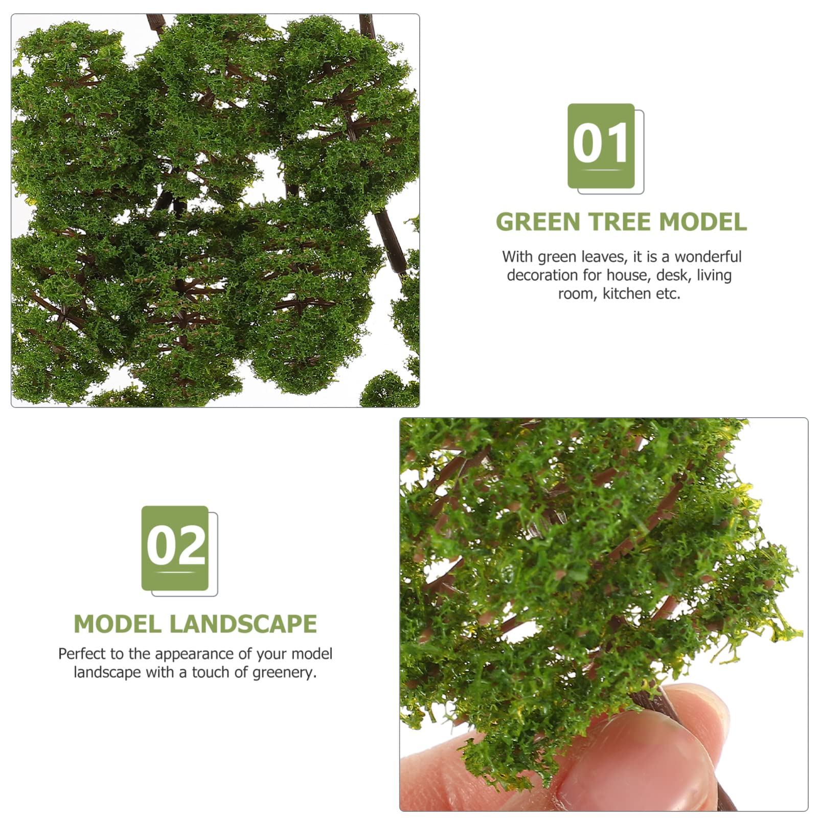 DOITOOL 20pcs Mini Animal Figurines Artificial Plants Diorama Models Miniature Landscape Trees Tree Cake Decorations Diorama Supplies Diorama Trees N Scale Trees Christmas Accessories Gt