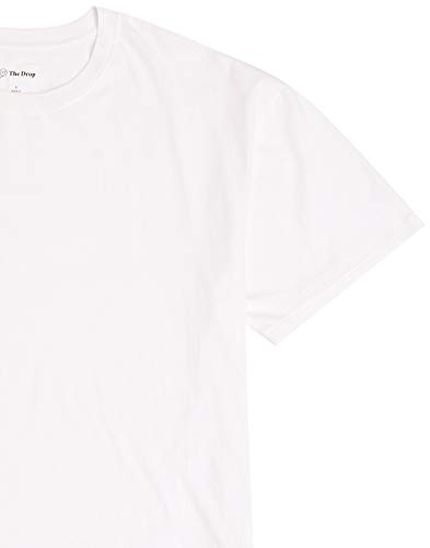 The Drop Women's Lydia Short Sleeve Loose Drop Shoulder Jersey T-Shirt , White, S