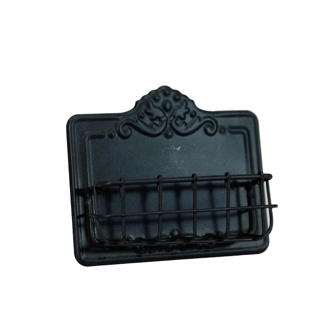VIP Home & Garden MT2154 Vintage Style Business Card Holder, Antiqued, Dark Brown Finish, Metal