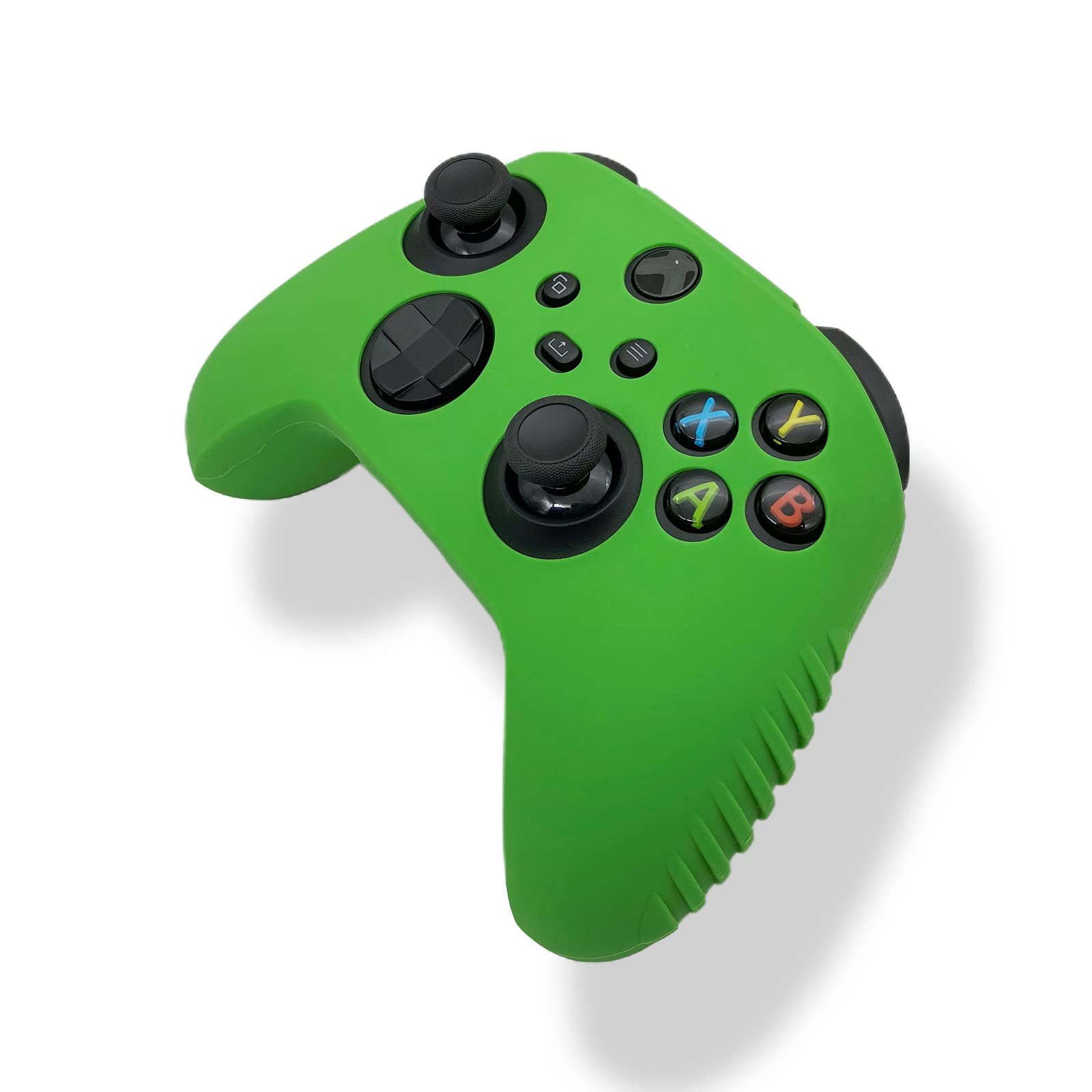 COIORVIS Soft Anti-Slip Silicone Controller Cover Skins Thumb Grips Caps Protective Case for Xbox One X S Controller (Green)