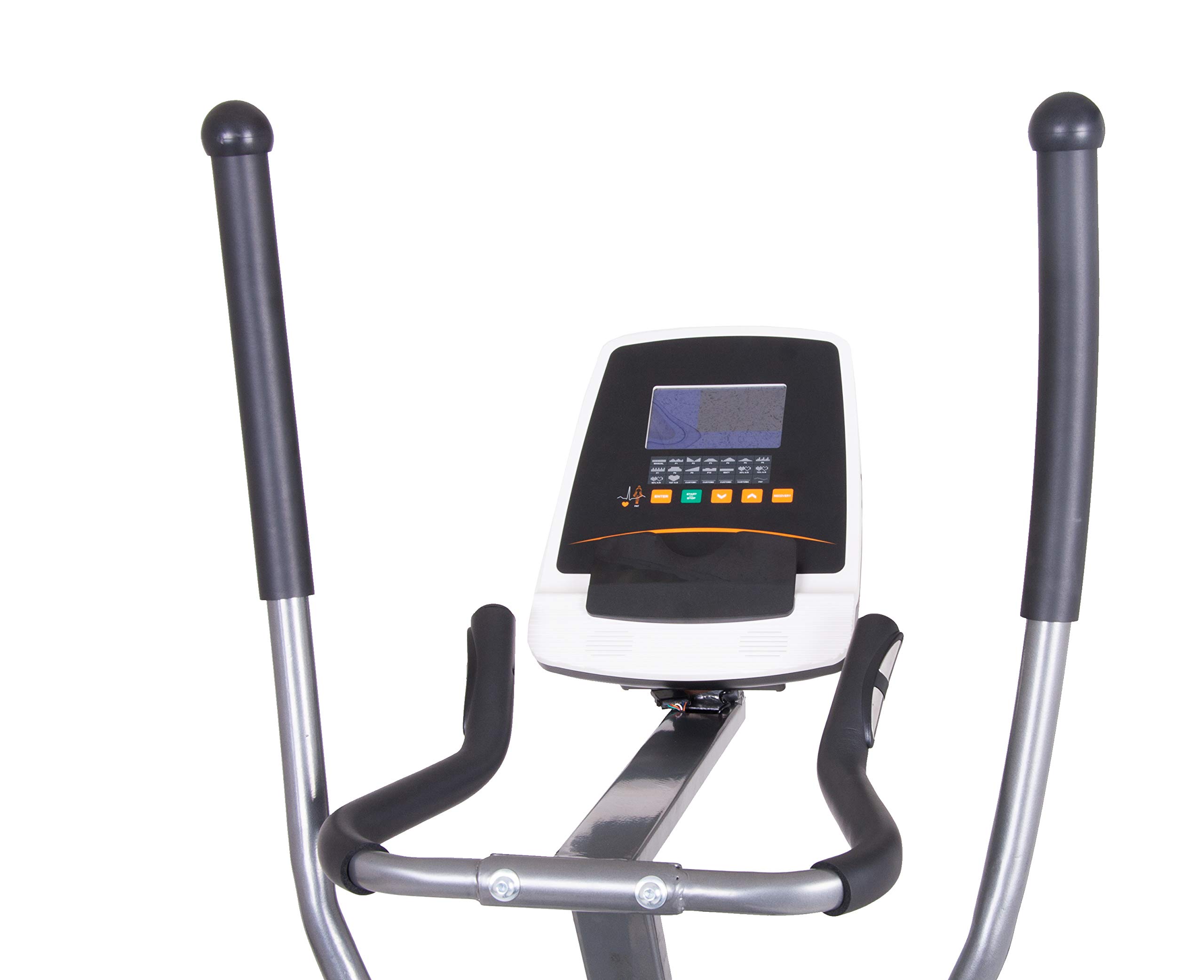 Body Champ 3-in-1 Home Gym, Upright Exercise Bike, Elliptical Machine & Recumbent Bike, Trio Trainer Exercise Machine Plus Two Upper Body Options, Silver, BRT7989