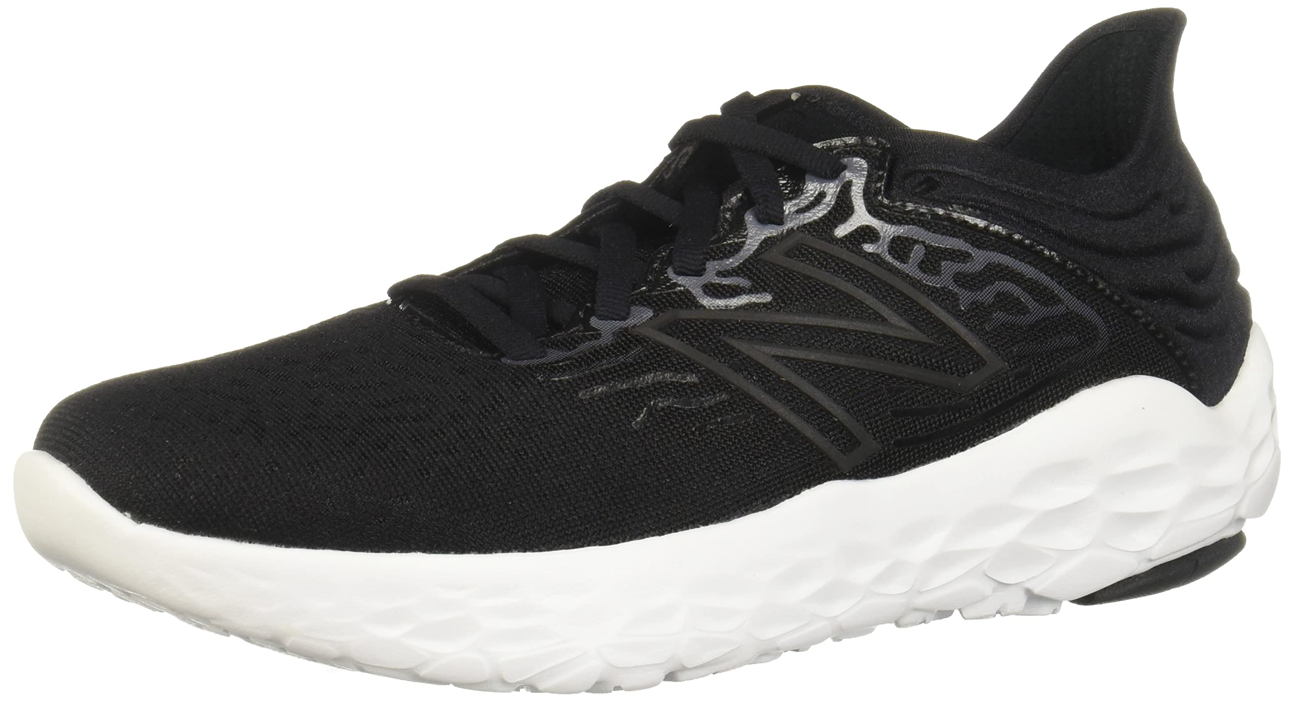 New Balance womens Fresh Foam Beacon V3 Running Shoe, Black/White, 10.5 US