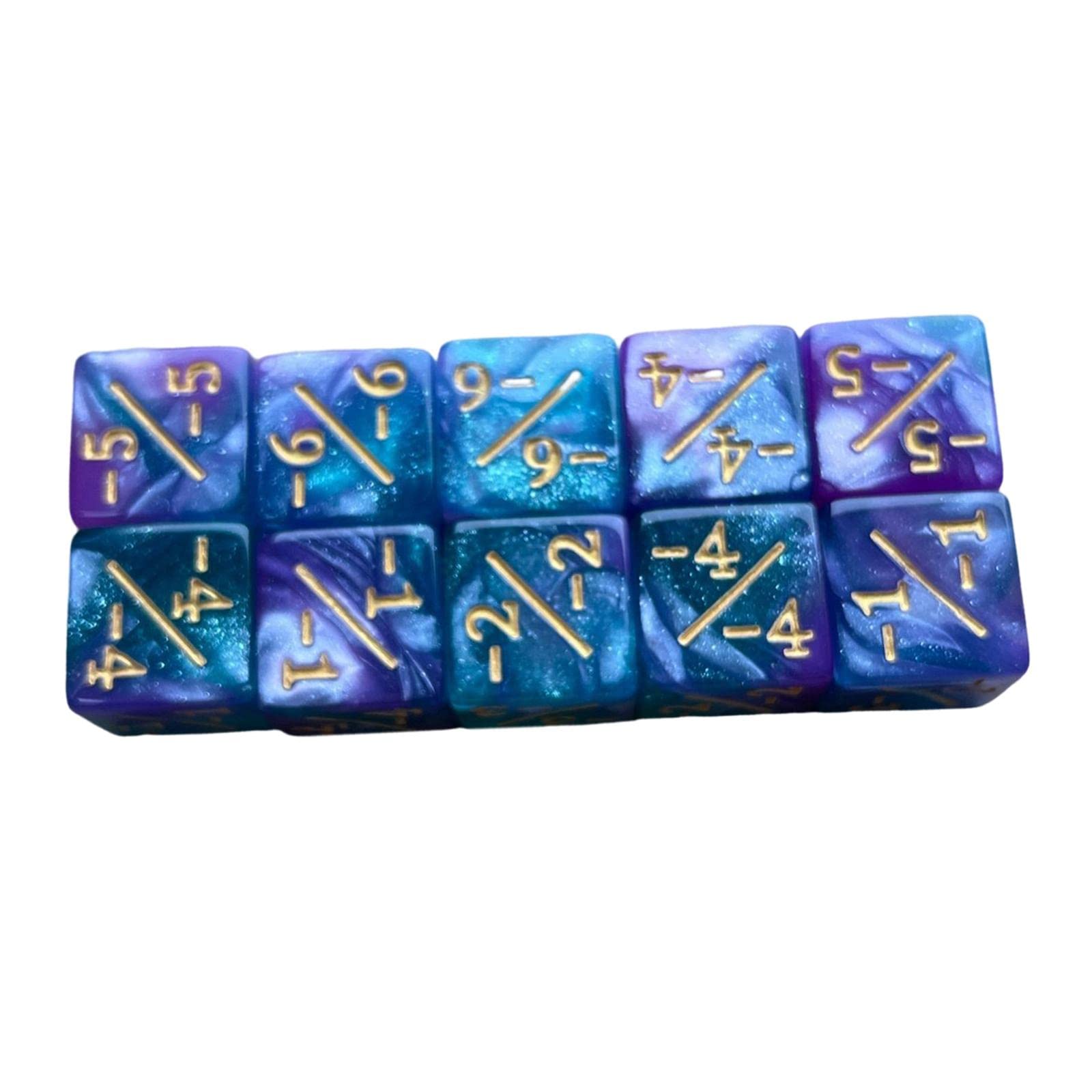 Colcolo 20x Dice Standard Dice Squares Board Game Addition Subtraction Dice Math Counting Education Double Color Six Sided Symbols