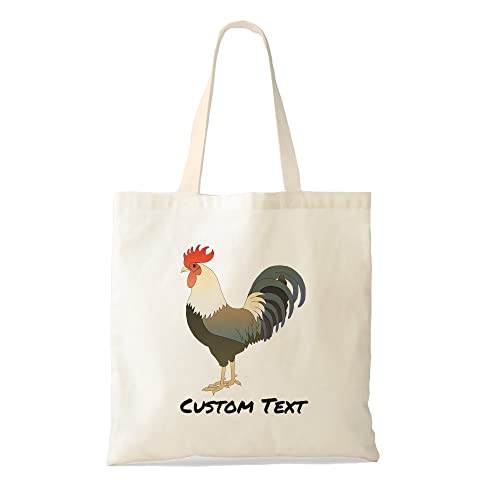 Dancinggoods Personalized chicken Cotton Tote Bag with handle for Animals Lovers Series 4, Canvas Bag