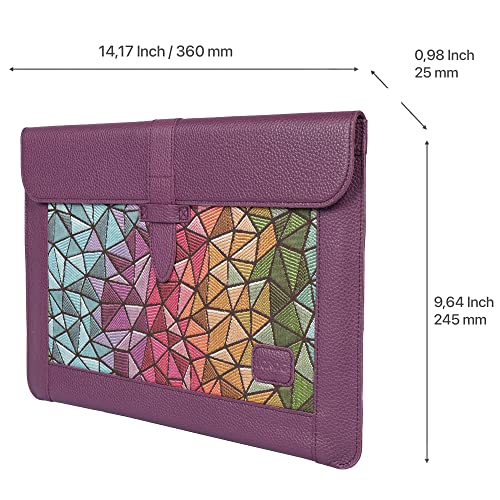 Londo Top Grain Leather Macbook Bag Laptop Sleeve for MacBook Pro and MacBook Air Case - 14 Inch - 13 Inch (M2, M2 Pro, M2 Max, M1) - 13.3 Inch - iPad Pro 12.9 Inch - 2020 2021, 2022 and 2023 Models