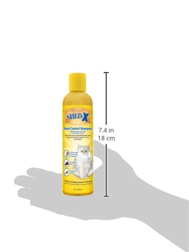 Shed-X Shed Control Shampoo for Cats, 8 oz – Reduce Shedding – Shedding Shampoo Infuses Skin and Coat with Vitamins and Antioxidants to Clean, Release Excess Hair and Exfoliate