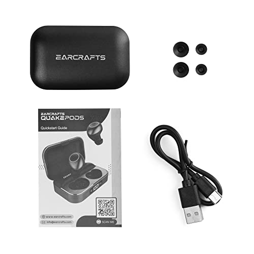 Earcrafts Wireless Earbuds - 120 Hours Playtime in Ear Bluetooth Headphones with Microphone, TWS, Smart Touch Control IPX7 Waterproof, Great Sound, Ideal for Sport