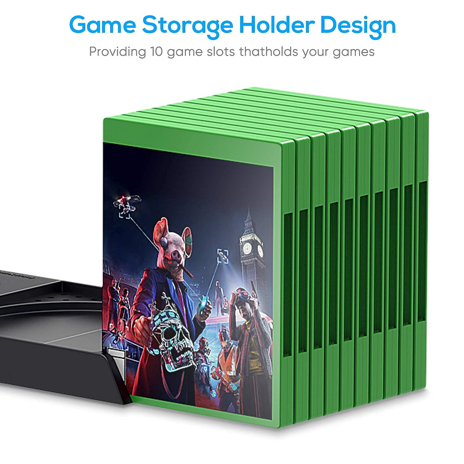 Cooling Stand with 4 Pack 1400mAh Rechargeable Battery Compatible with Xbox Series X, YUANHOT Charging Station Dock with Dual Controller Charger Ports (NOT Compatible with Xbox One X/S)