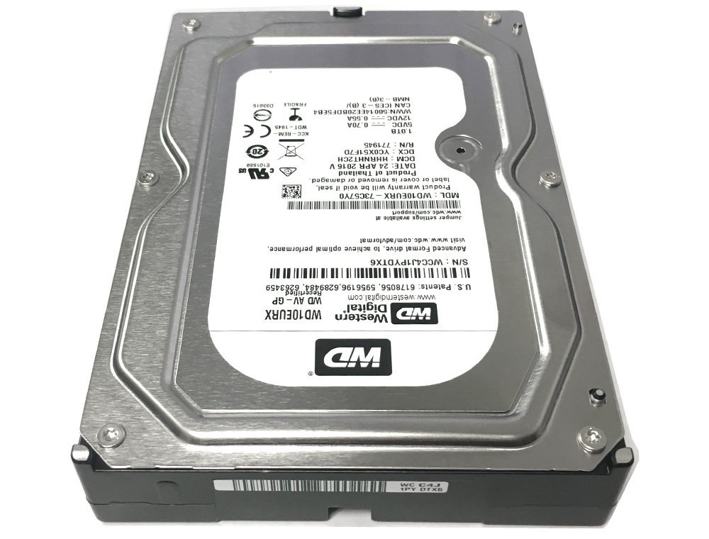 Western Digital AV-GP WD10EURX 1TB IntelliPower 64MB Cache SATA III 6.0Gb/s 3.5in Internal Hard Drive [Renewed]- w/1 Year Warranty
