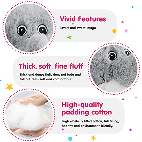 SpecialYou Creative Musical Glow Elephant Chubby Light up Stuffed Elephant Plush Toys Animated Soothe Kids Emotions Christmas Festival Gift for Toddlers,9''