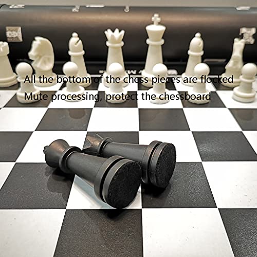 THPT 20 Inchs Leather Chess Set,High-end Large Portable Chess Armory with Folding Board,for Children,Beginners, Students, Adults Board Games