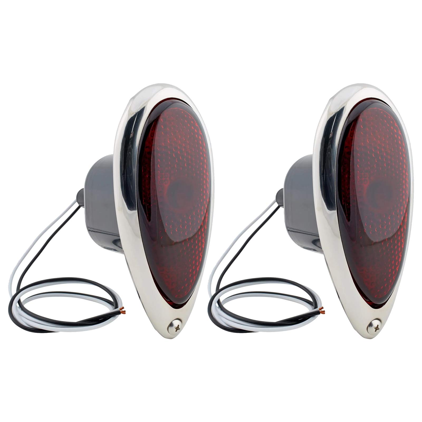 Speedway Red Tail/Stop Lights, Fits Ford 1938-39 - 2 Pack