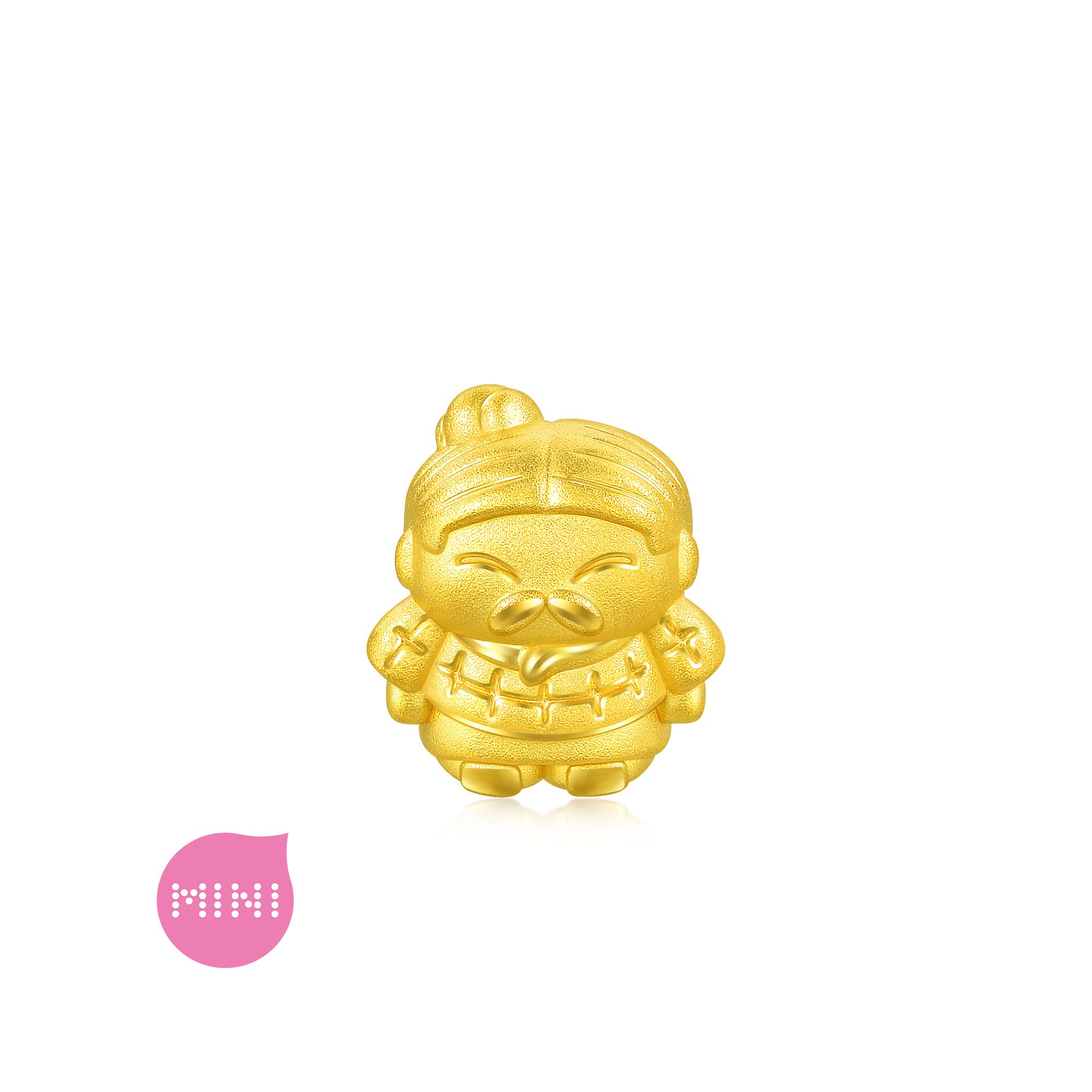 CHOW SANG SANG 999 24K Solid Gold Victorious General Mini Charm Bracelet for Women 92866C (Gold, 19 CM)