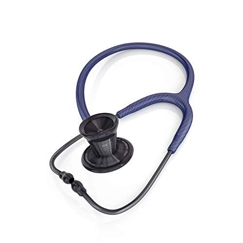 MDF Instruments Poseidon Blackout ProCardial Cardiology Stethoscope, Limited Edition Mprints, Lightweight Titanium, Adult, Dual Head, Poseidon Tube, Blackout Chestpiece-Headset, MDF797TPSBO