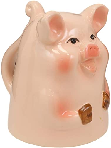 PIÑATAS OLE Home Décor Accents Topsy Turvy Ceramic Animal Farm Pink Pig Smart Coffee Mug Drink Cup 11oz - Home Accents 33-kl1-9907
