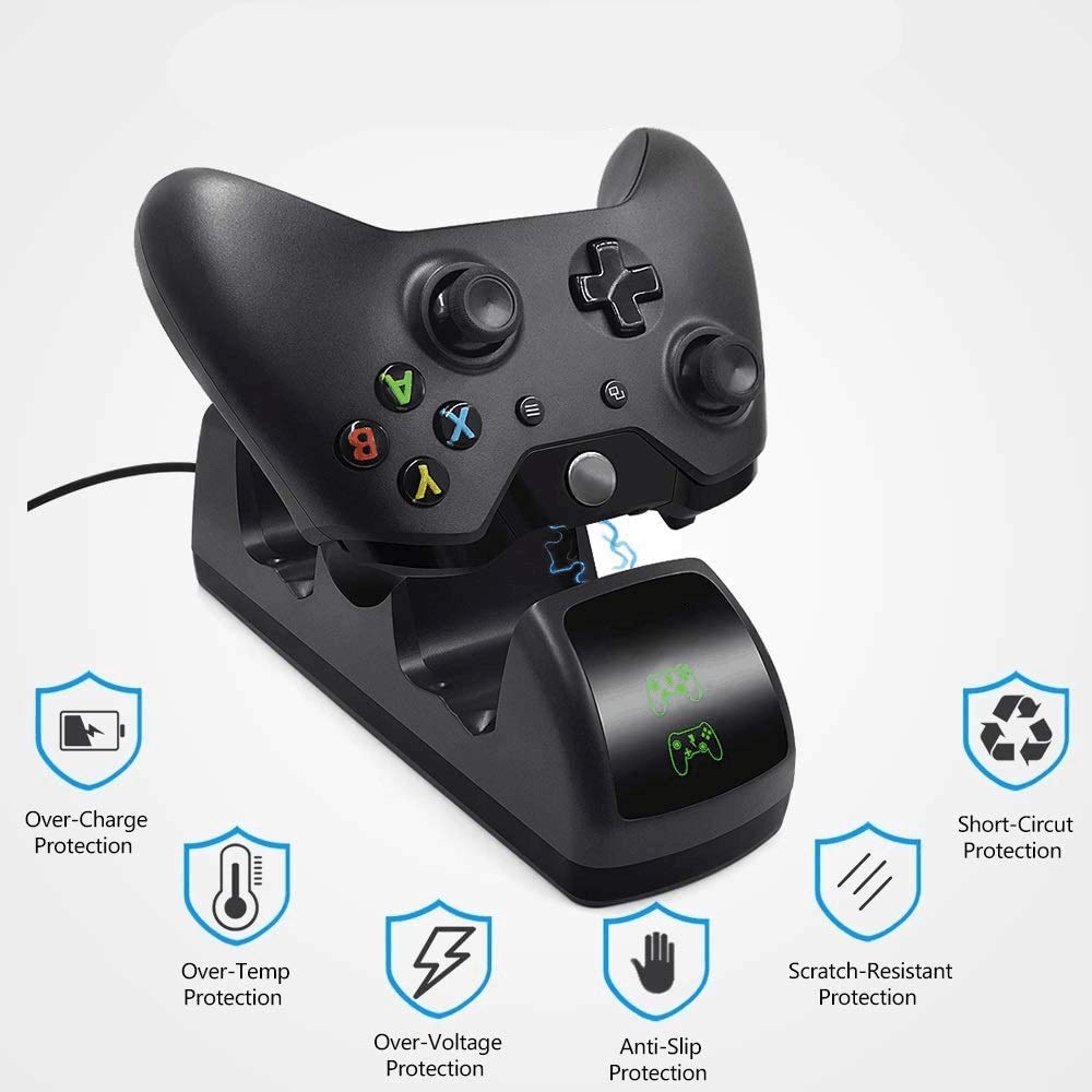 Controller Controller Charger for Xbox, Rechargeable for Xbox Charging Station with 2pcs 1200mAh Rechargeable