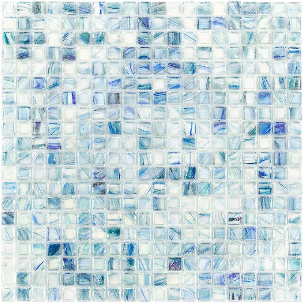 Breeze Fog 12.75 in. x 12.75 in. Glass Mosaic Floor and Wall Tile (1.15 Sq. Ft. per Sheet)