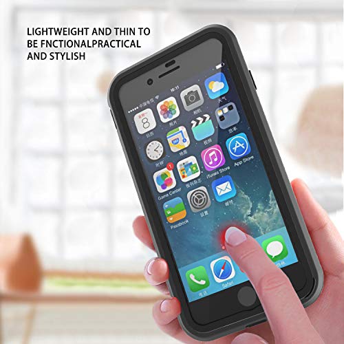 ImpactStrong iPhone 7 Plus/iPhone 8 Plus Case, Ultra Protective Case with Built-in Clear Screen Protector Full Body Cover for iPhone 7 Plus/iPhone 8 Plus (Black)