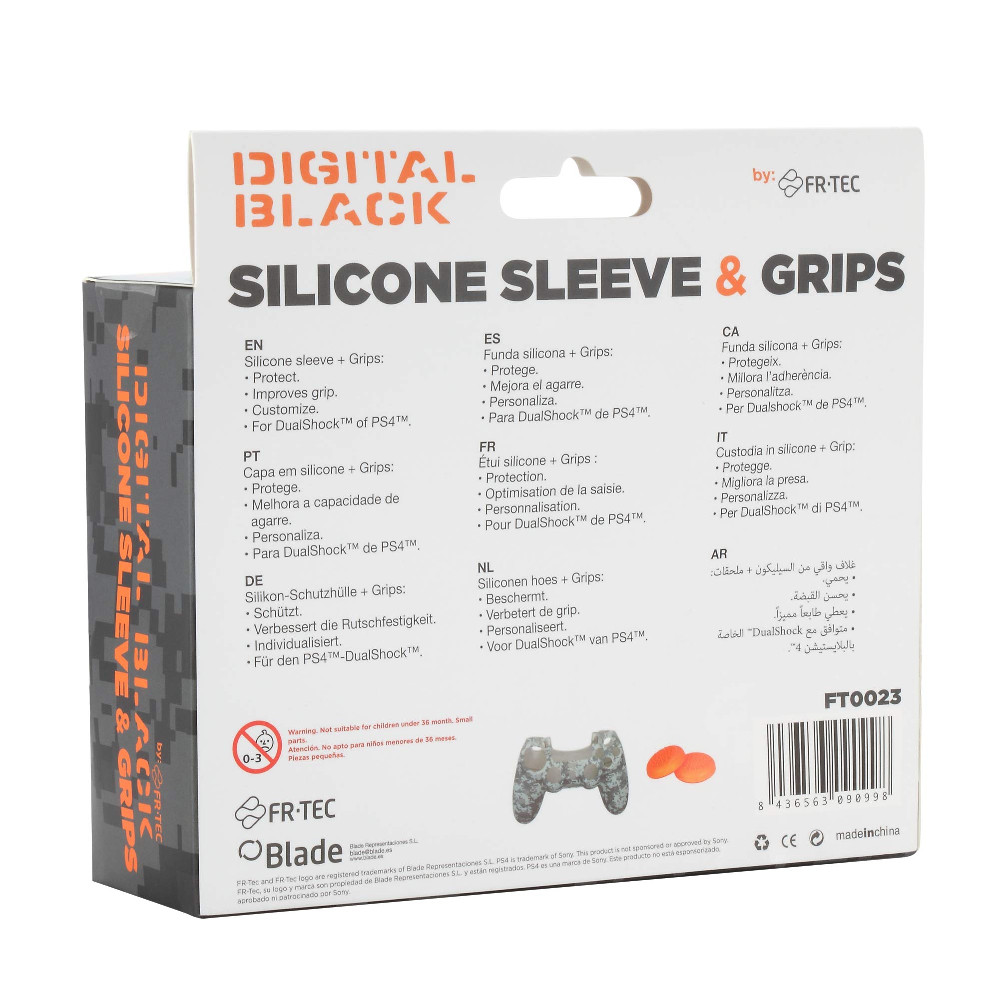 Silicone + Thumb Grips Camo Digital Black (PS4)